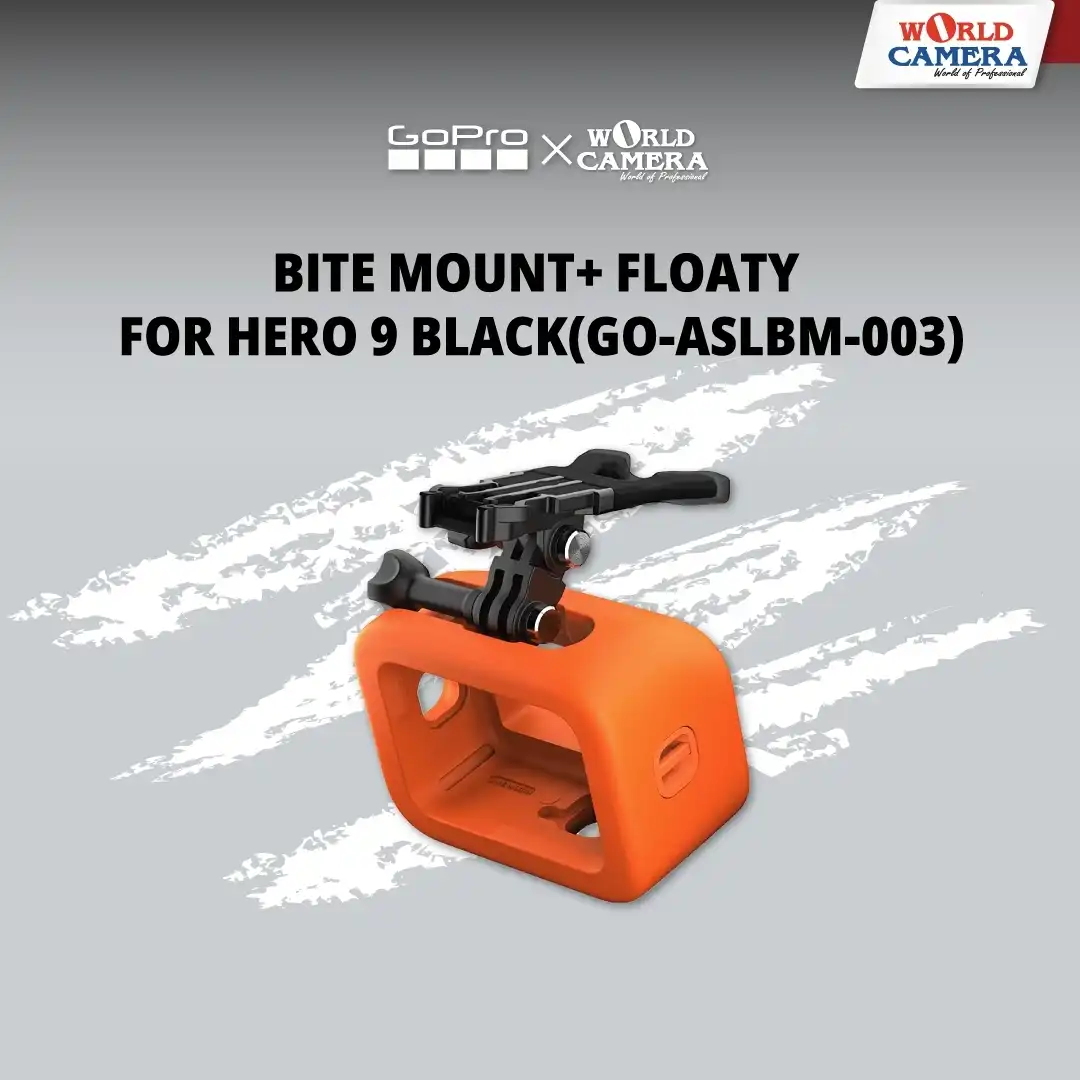 GOPRO BITE MOUNT + FLOATY FOR HERO 9 BLACK(GO-ASLBM-003) - WORLD CAMERA